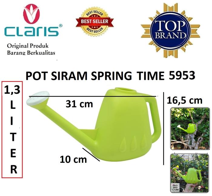 Jual CLARIS Pot Siram / Pot Tanaman / Pot Bunga 1.3 Liter 5953 Hijau ...