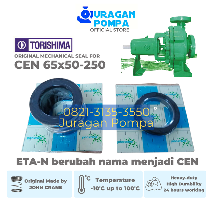 Jual Mechanical Seal Torishima CEN ETAN 65x50-250 Mechseal ORIGINAL ...