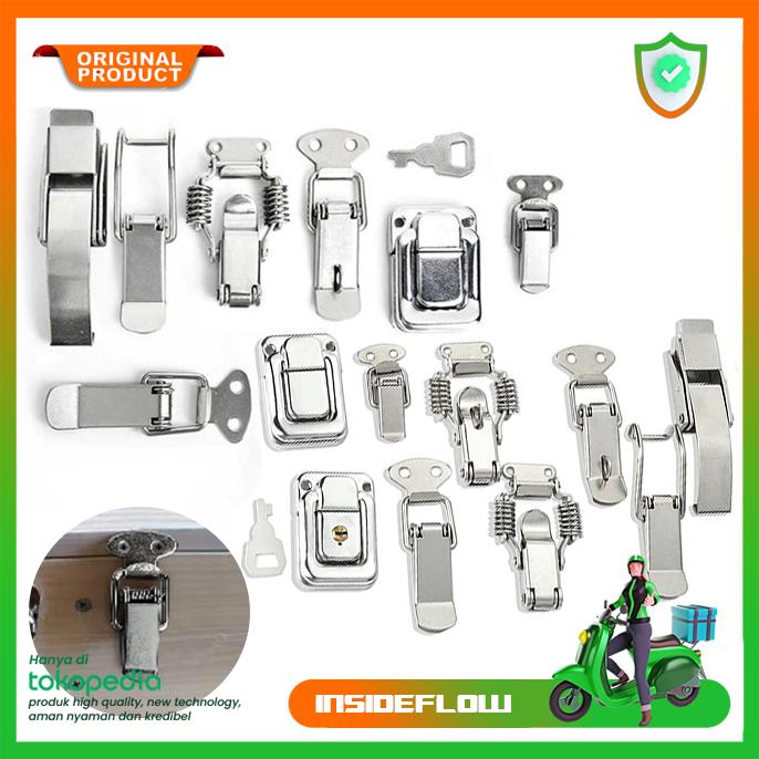 Kancing Engsel Kunci DIY Spring Loaded Toggle Pengait Laci Lemari ...