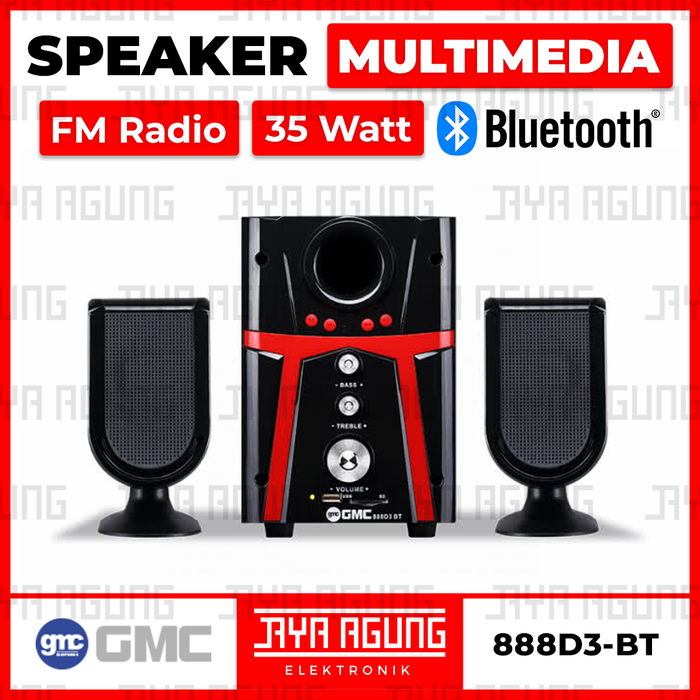 Jual Speaker Multimedia Bluetooth Aktif GMC 888 D3 BT USB FM Radio PC ...