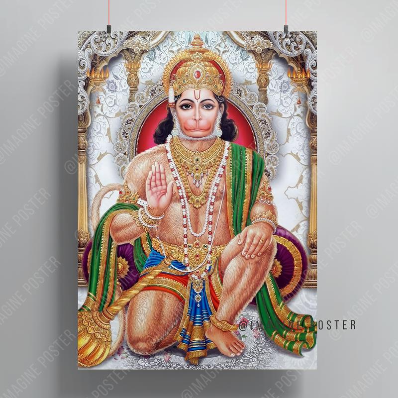 Poster Gambar Dewa Hanuman, Hanoman - Foto Dewa Hindu - V2 - Shop ...