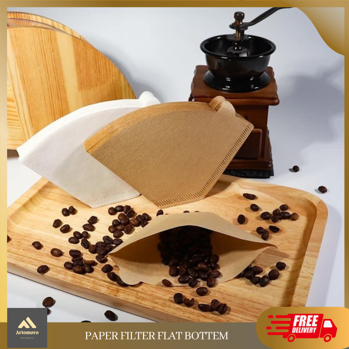Jual Kertas Coffee Paper Filter Kopi Kalita Flat Bottom 100pcs 102 2-4 ...