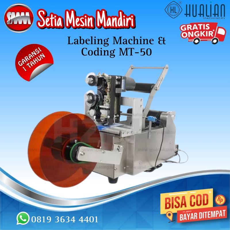 Mesin Labeling Coding Botol Stiker Tempel Pada Botol MT-50C HUALIAN ...
