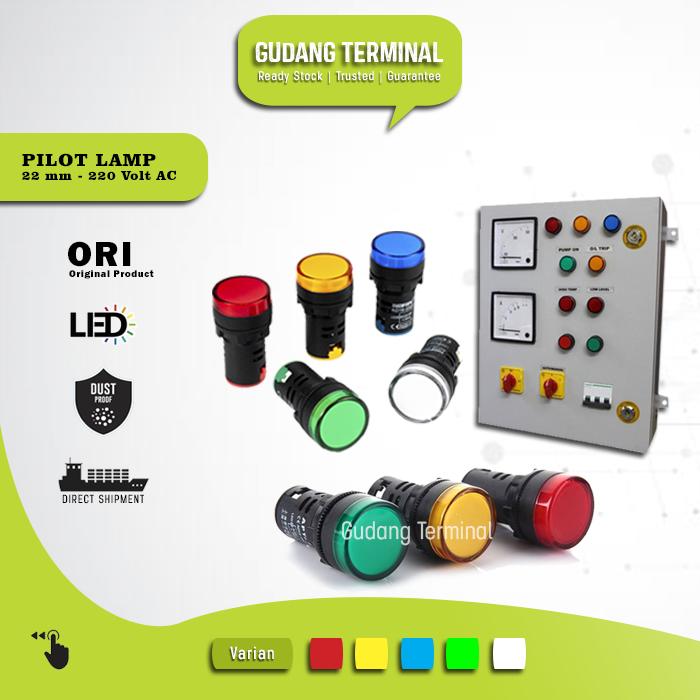 Lampu Indikator Panel Listrik LED - Pilot lamp 22mm 220 Volt - Shop ...