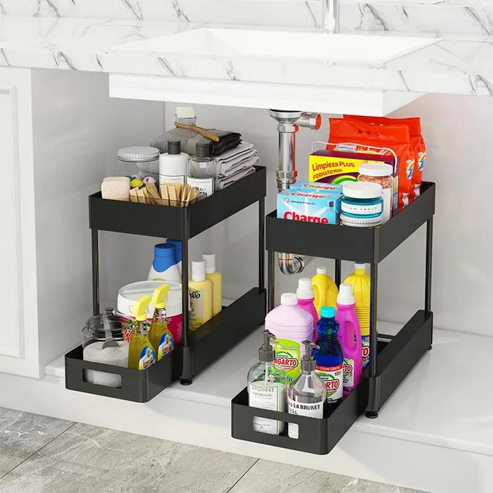Jual Rak Dapur Kabinet Lemari Geser Keranjang Penyimpanan Laci Buku ...