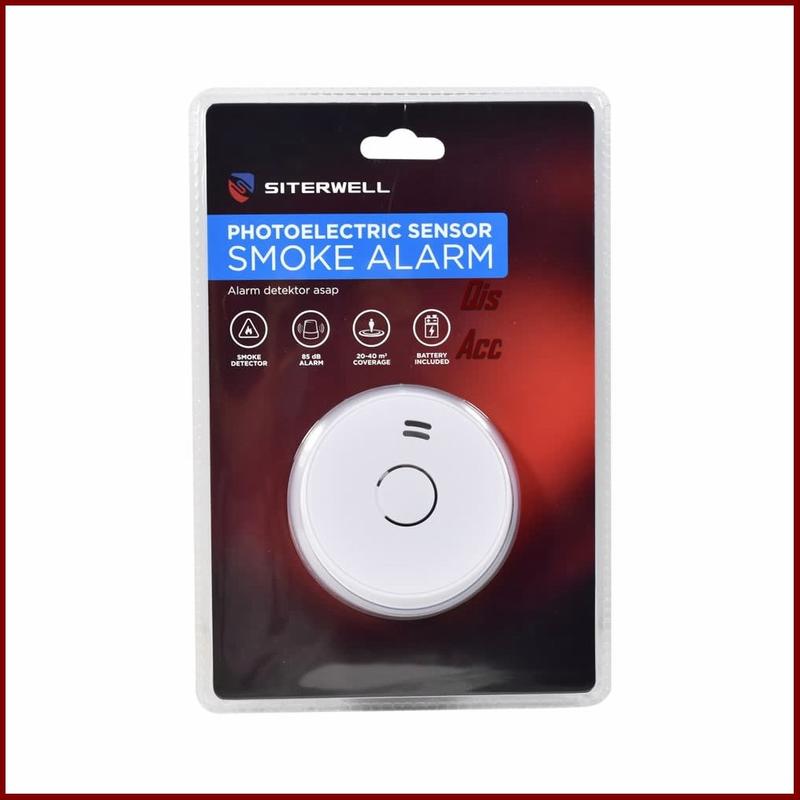 SITERWELL Smoke Detector Photoelectric Sensor Alarm Deteksi Asap - Shop ...