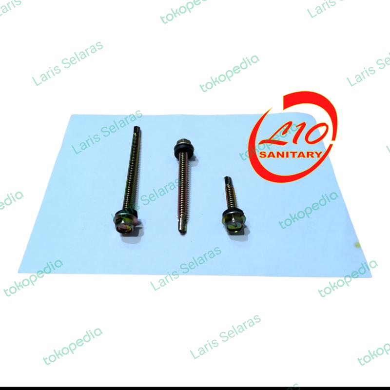 Baut Roofing Baut Baja Ringan CNP Kuning 70 mm / 7cm *MURAH - Shop ...