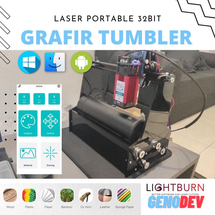 Jual Printer Grafir Tumbler Portable Fast Carving 32bit Laser Engraver ...
