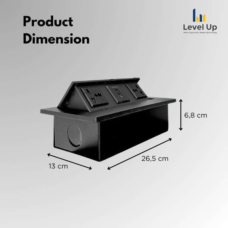 Pop Up Power Socket with USB Charger Type A & C - Shop | Tokopedia