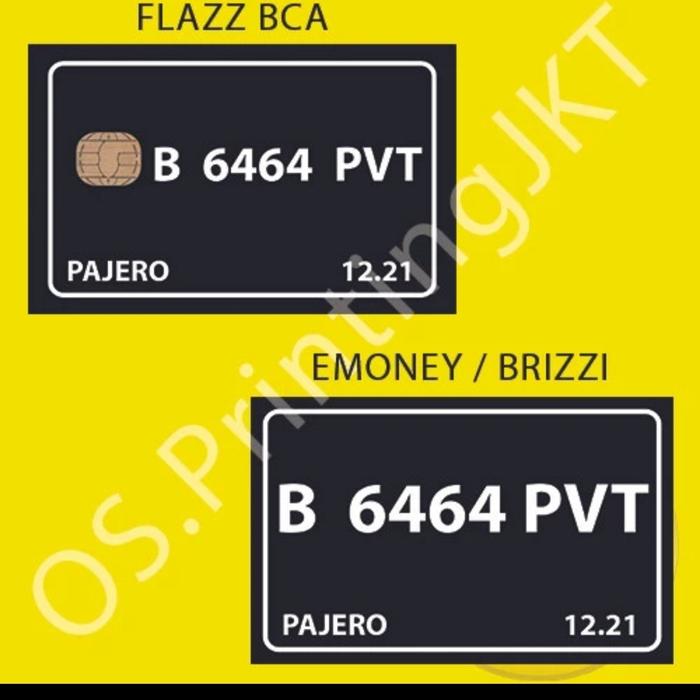 Jual CUSTOM FLASH BCA GEN 2 ATAU E-MONEY PLAT SALDO RP 0 1 SISI / 2 ...