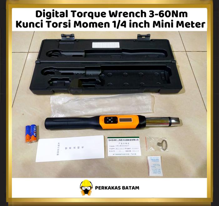 Jual Digital Torque Wrench 3-60Nm Kunci Torsi Momen 1/4 inch in Mini ...