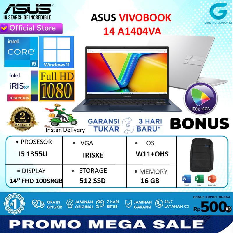 ASUS Vivobook 14 A1404VA i5-1335U 8GB/16GB SSD 512GB 14" FHD - Shop ...