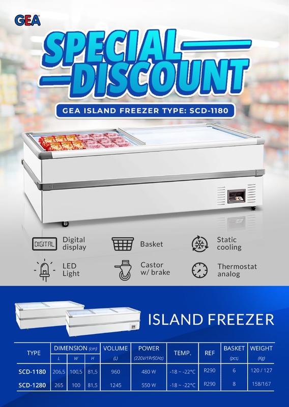 GEA ISLAND FREEZER SCD 1280 Kapasitas 1245 liter - Shop | Tokopedia