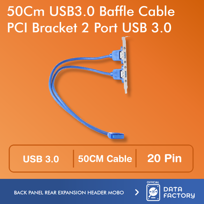 Jual PCI Bracket 2Port USB 3.0 20Pin Back Panel Rear Expansion Baffle ...