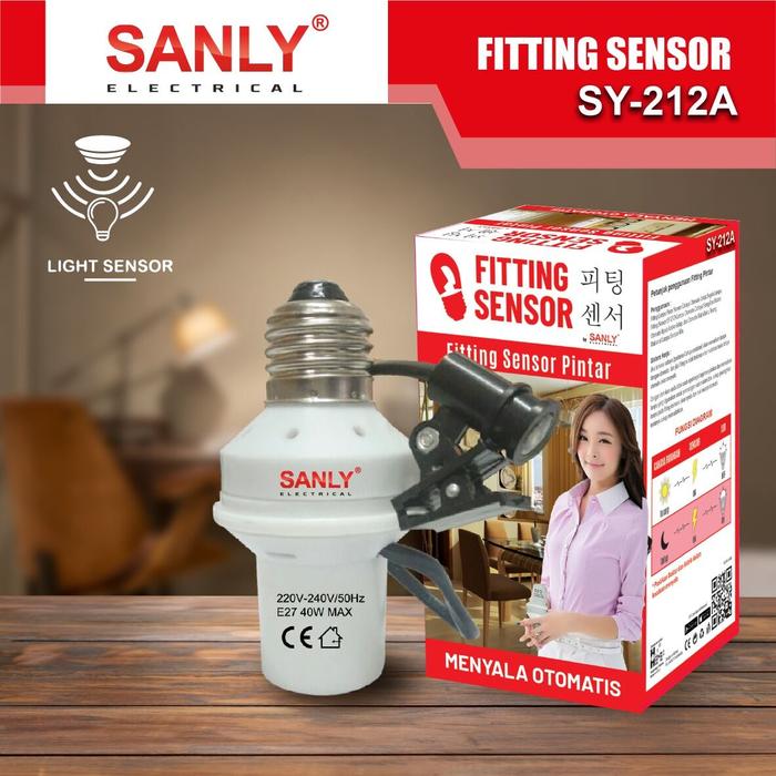 Jual Fitting Lampu Sensor Cahaya Otomatis Sunly 212A Tipe E27 Original ...