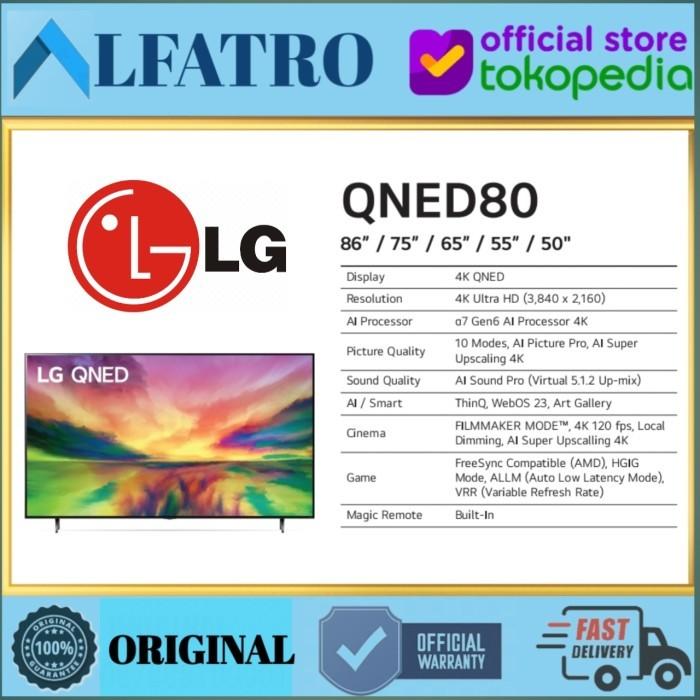 Jual LG tv 75 inch 75QNED80 4K uhd smart tv 75QNED80SRA WebOS Ai Thinq ...