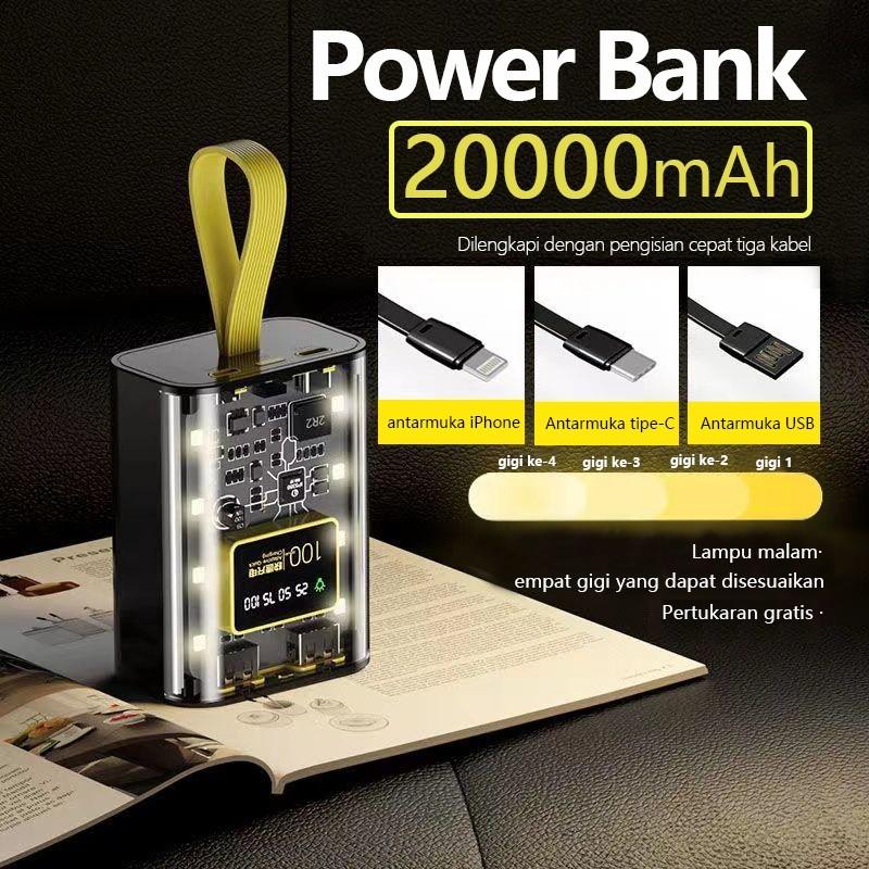 Powerbank Rocket PB 20.000mAh PD 3.0 With 3 Cables - Shop | Tokopedia
