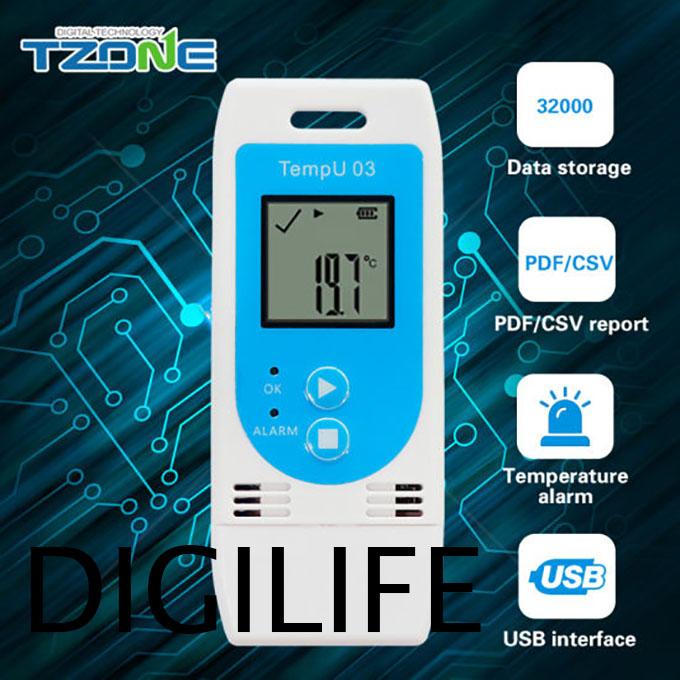 Temperature Humidity Data Logger Tzone TempU03 Sensor PC Suhu Temp U03 - Shop | Tokopedia