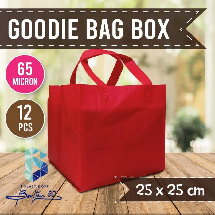 Promo Goodie Bag Handle Box 25x25x25 Tas Spunbond Alas Kotak Tas kain ...