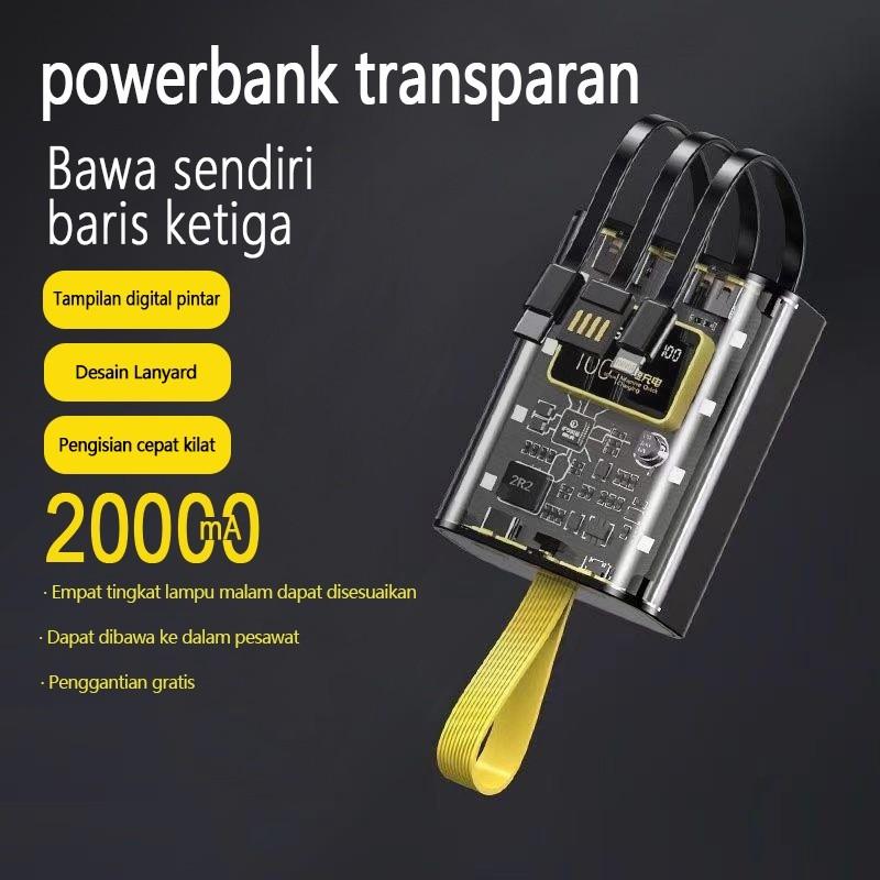 Powerbank Rocket PB 20.000mAh PD 3.0 With 3 Cables - Shop | Tokopedia