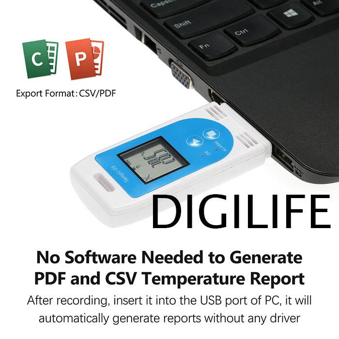 Temperature Humidity Data Logger Tzone TempU03 Sensor PC Suhu Temp U03 - Shop | Tokopedia