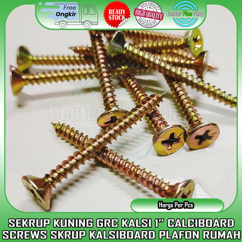 Skrup GRC Calciboard Kuning 1" In Per Pcs Kalsiboard Sekrup baut - Shop ...