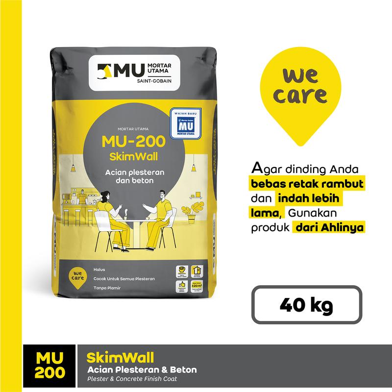 MU 200 SkimWall 40 Kg Acian Plesteran dan Beton Mortar Utama Saint ...