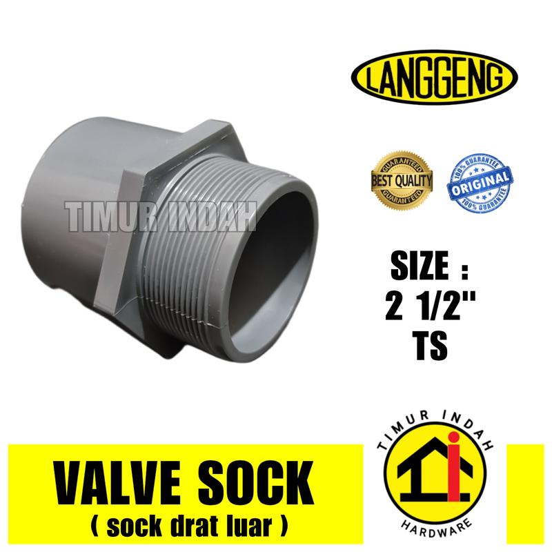 Valve Sock 2 1/2" TS/ Sock Drat Luar 2 1/2" TS - LANGGENG - Shop ...