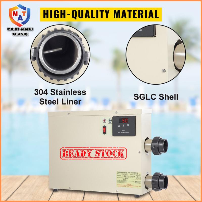Pemanas Air Kolam Renang Electrik 15KW 220V Water Heater Spa Sauna ...