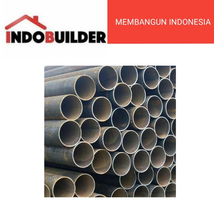 Jual PIPA BESI HITAM 1/2 INCH SCH 40 WELDED X 6 METER BLACK STEEL PIPE ...