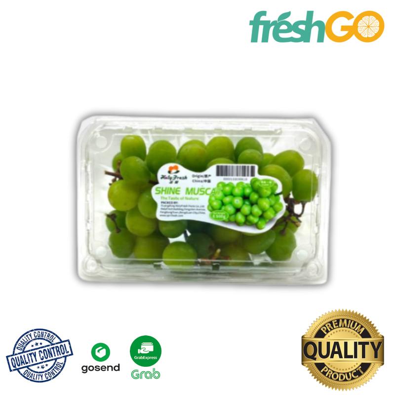 ANGGUR HIJAU SHINE MUSCAT MANIS GARING SEEDLESS ENAK GARING freshGO ...