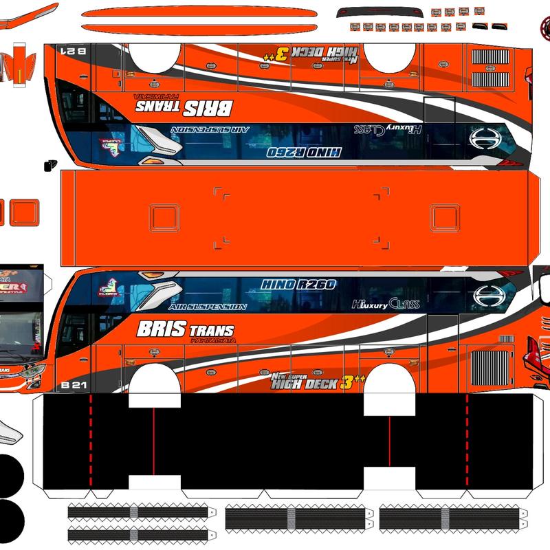 Lembaran Pola Papercraft Bus Tuan muda draka Skala 50 - Shop | Tokopedia