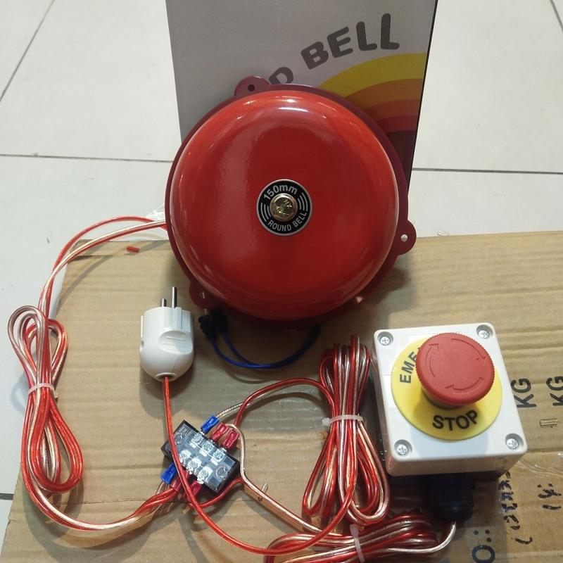 GKS Sirine Alarm Kebakaran Kantor Pabrik Sekolah Istirahat Round Bell 6 ...
