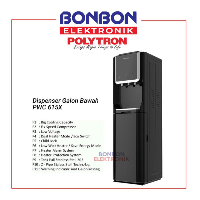 Promo Polytron Dispenser Galon Bawah PWC 615 X / PWC615 Kompressor ...