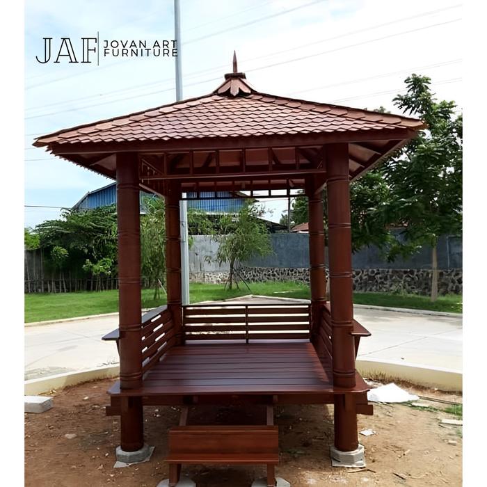 Jual Gazebo Minimalis Kayu Kelapa 2 x 2 Meter - Jovan Art Furniture ...