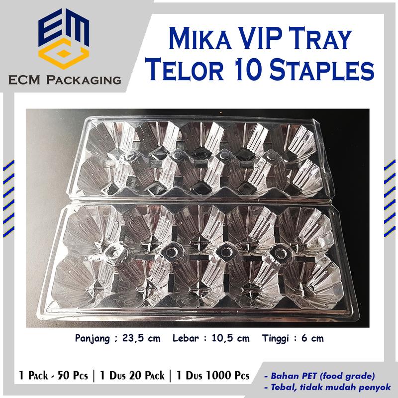 50PCS MIKA TELUR ISI 10 NON KANCING / STAPLES / EGG TRAY / MIKA TELOR ...