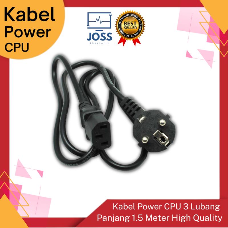 Kabel Power Listrik/CPU/PC 3 Lubang High Quality - Shop | Tokopedia