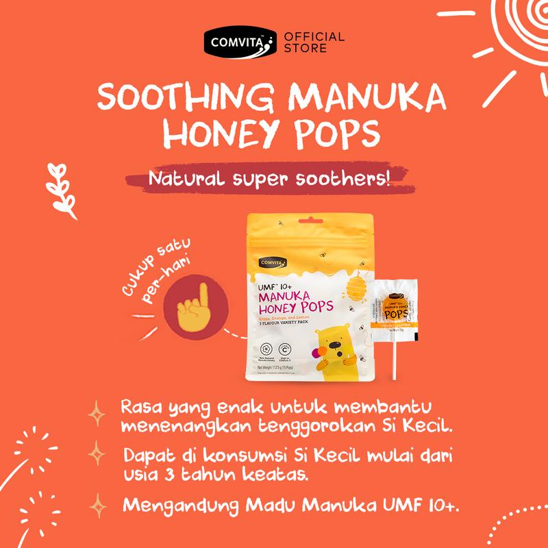 Comvita Kids Soothing Pops with UMF 10+ Manuka Honey Permen Madu Anak ...