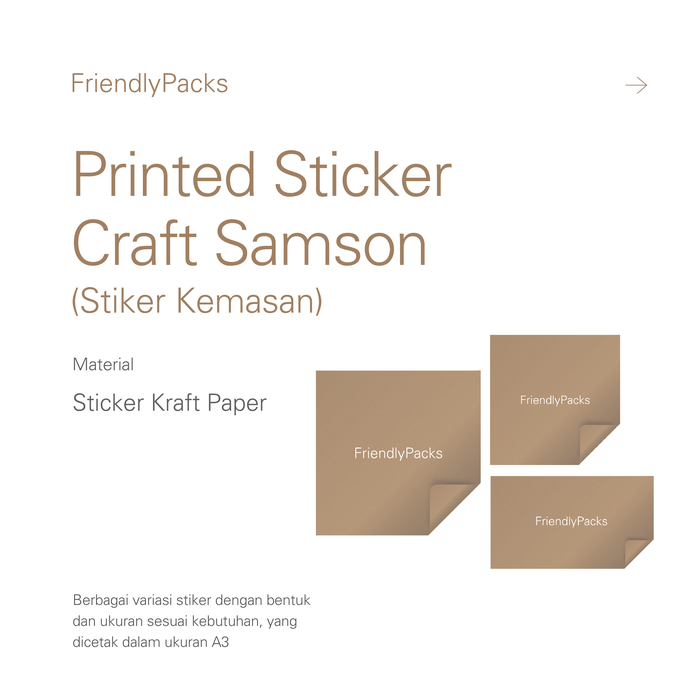 Jual Custom Cetak Desain Basic Label Sticker Kraft / Stiker Label ...