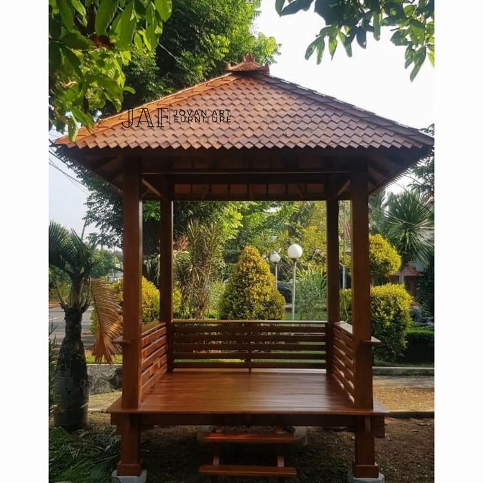Jual Gazebo Minimalis Kayu Kelapa Ukuran 2 x 2 Meter - Jovan Art ...