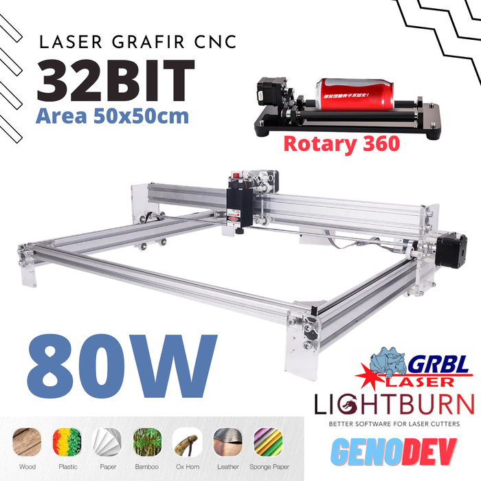 Jual Mesin Laser Grafir Area 50x50cm CNC Cutting & Engraving 32Bit ...