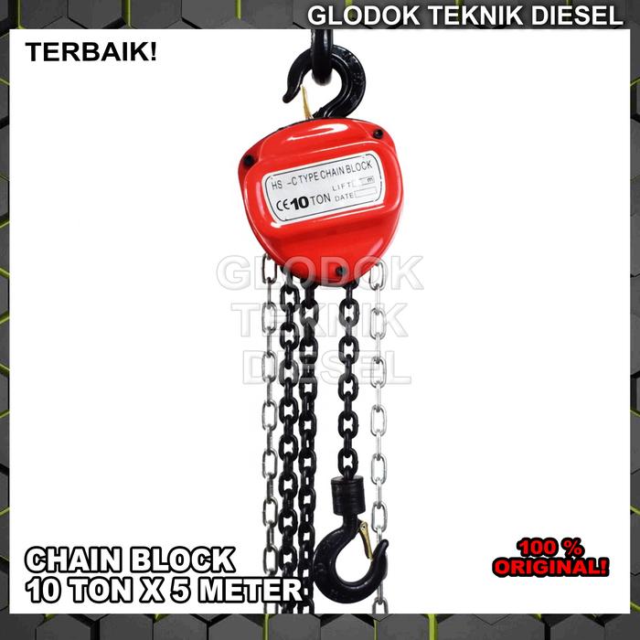 Jual Chain Block Takel Katrol Lifting Barang 10 Ton x 5 3 Meter ...
