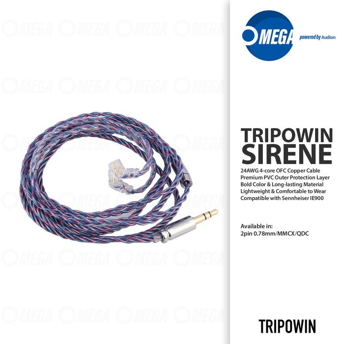 Jual TRIPOWIN SIRENE 24AWG 4-core Oxygen-Free Copper IEM Upgrade Cable ...