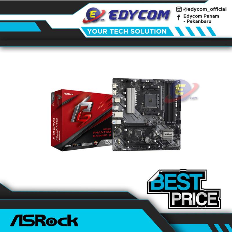 ASRock B550M Phantom Gaming 4 (AM4, AMD Promontory B550, DDR4, - Shop ...