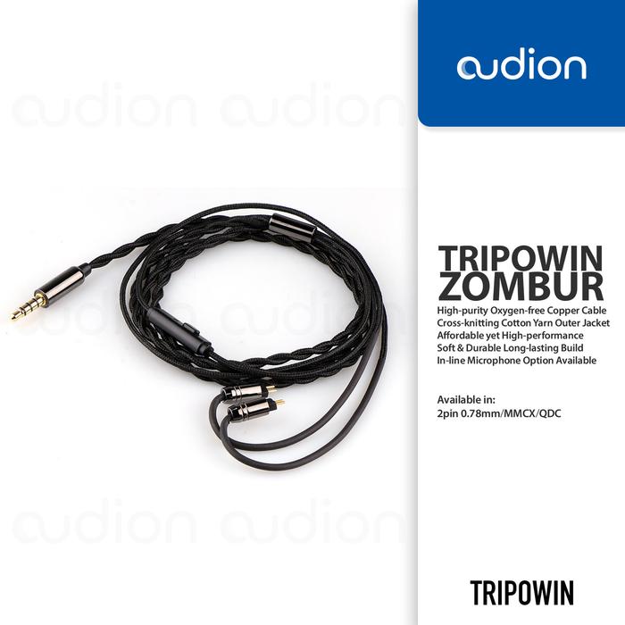 Jual TRIPOWIN ZOMBUR High-purity 4N OFC Upgrade IEM Cable with Mic ...