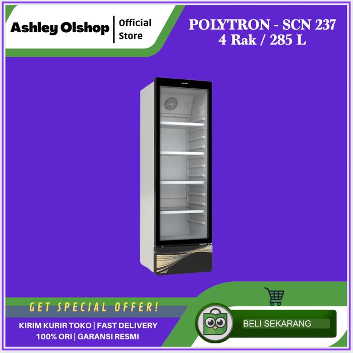 Jual Kulkas Showcase Polytron SCN 237 4 Rak 285 Liter Showcase SCN237 ...