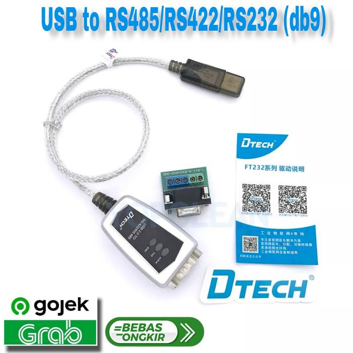 Jual Dtech Kabel Adapter USB to RS485 RS 485 RS 422 RS422 db9 Serial ...