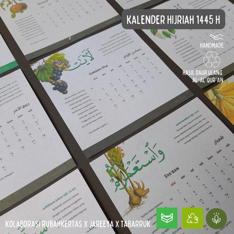 Kalender Hijriah 1445 H - Hasil Daur Ulang Quran - Shop | Tokopedia