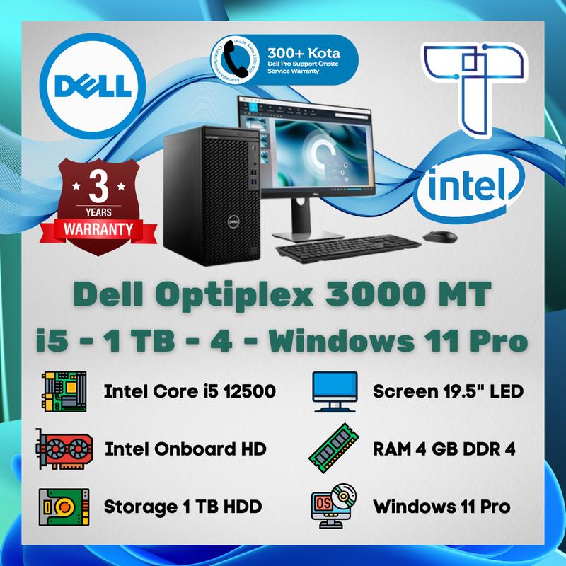 Dell Optiplex 3000MT Desktop - i5 - 1 TB - 4 - Windows 11 Pro - Shop | Tokopedia