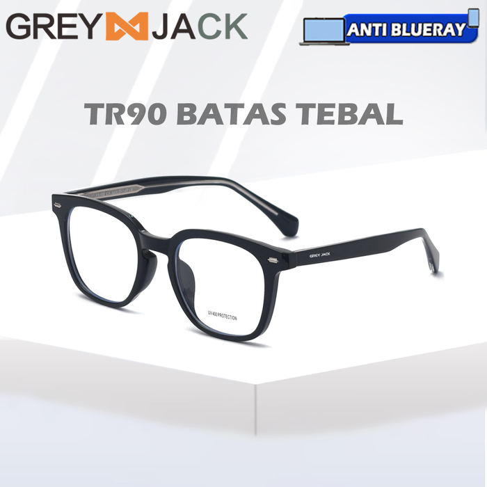 Promo Grey Jack Kacamata Bentuk Kotak Model Bold Ringan Bahan TR90 9102 ...